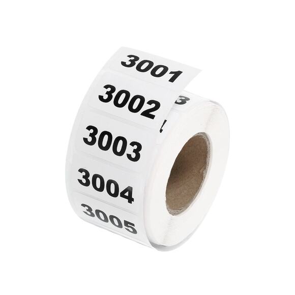 uxcell | Office | Roll Inventory Number Sticker 16x8 30014000 ...
